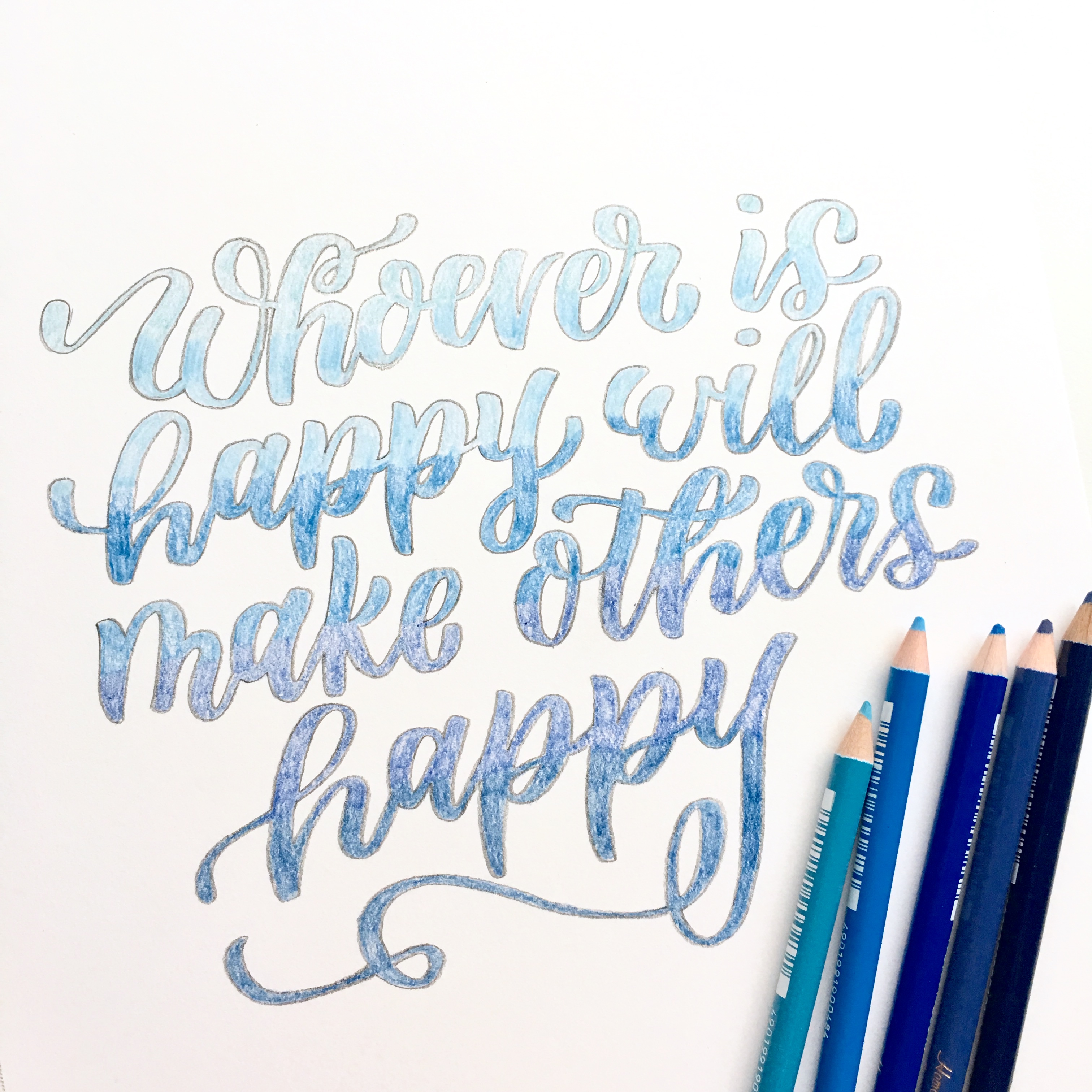 How To Create Ombre Brush Lettering With Colored Pencils – STUDIO 80 DESIGN