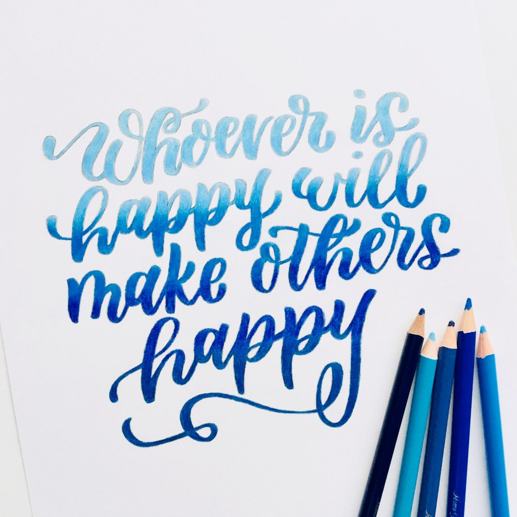 How To Create Ombre Brush Lettering With Colored Pencils – STUDIO 80 DESIGN