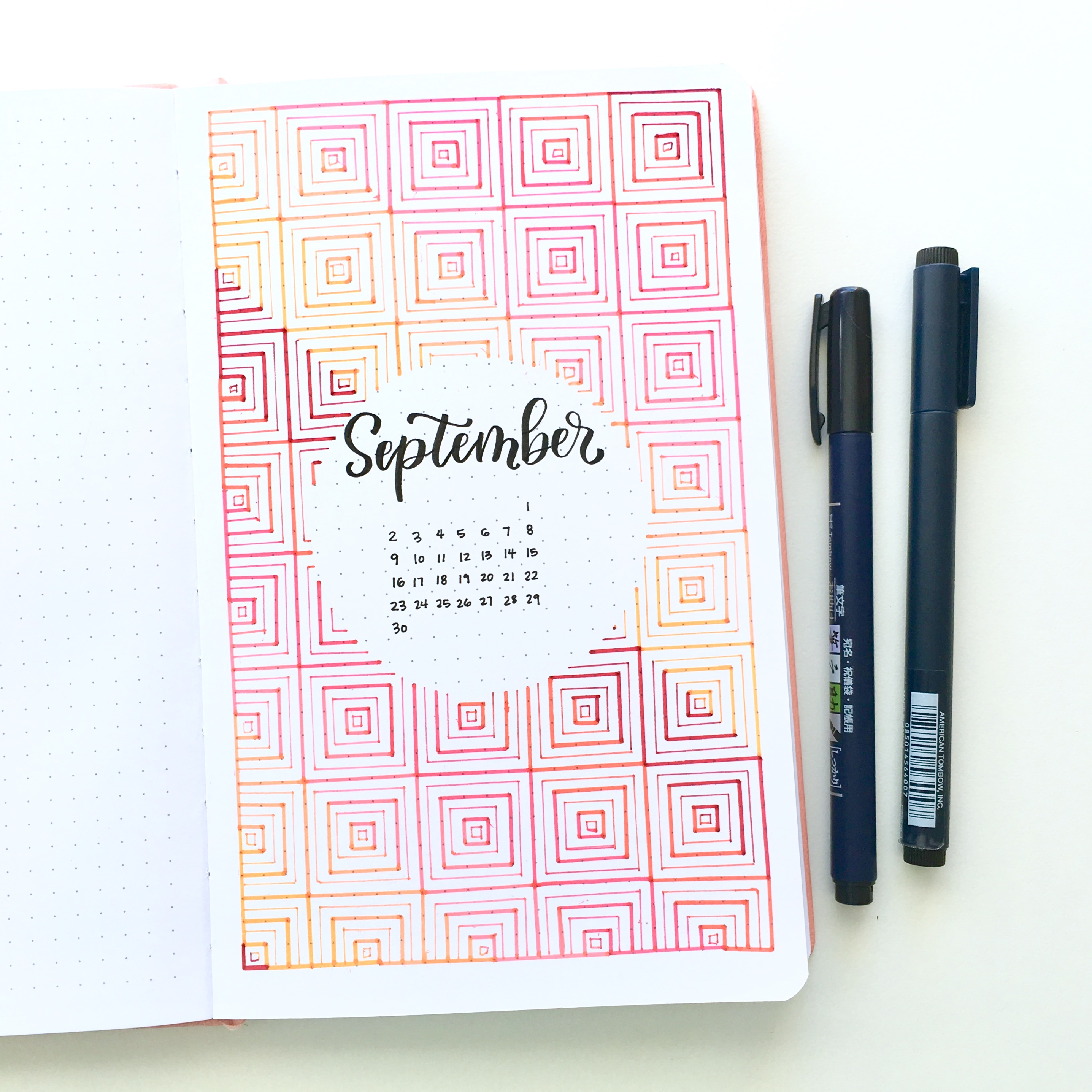 DIY September Calendar Dot Grid Page – STUDIO 80 DESIGN
